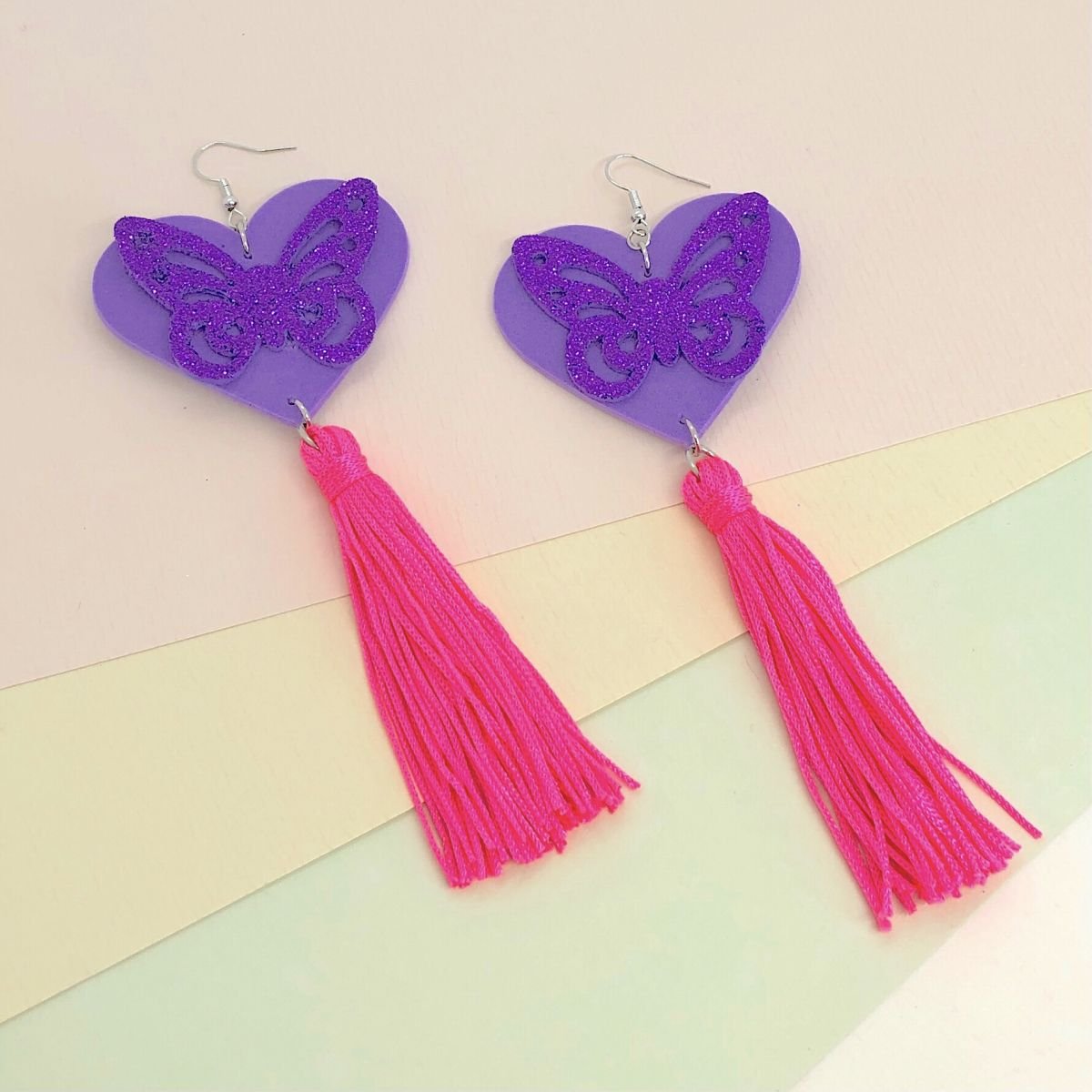 Luísa Lugão Acessórios | - CAN050 - PRATEADO - CARNAVAL BORBOLETA