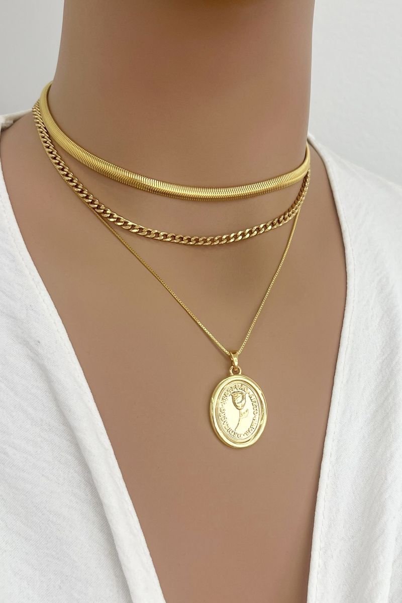 Luísa Lugão Acessórios | - KIT BRENDA 3 COLARES - DOURADO - KTD044